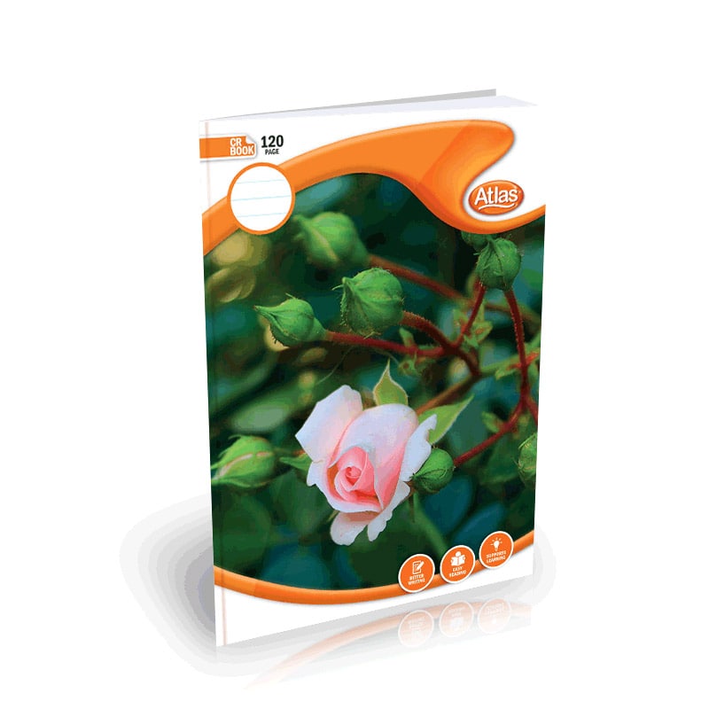 ATLAS A4 BOOK CR 120PGS (=) SINGLE RULED - VOXEL Printing Bookshop